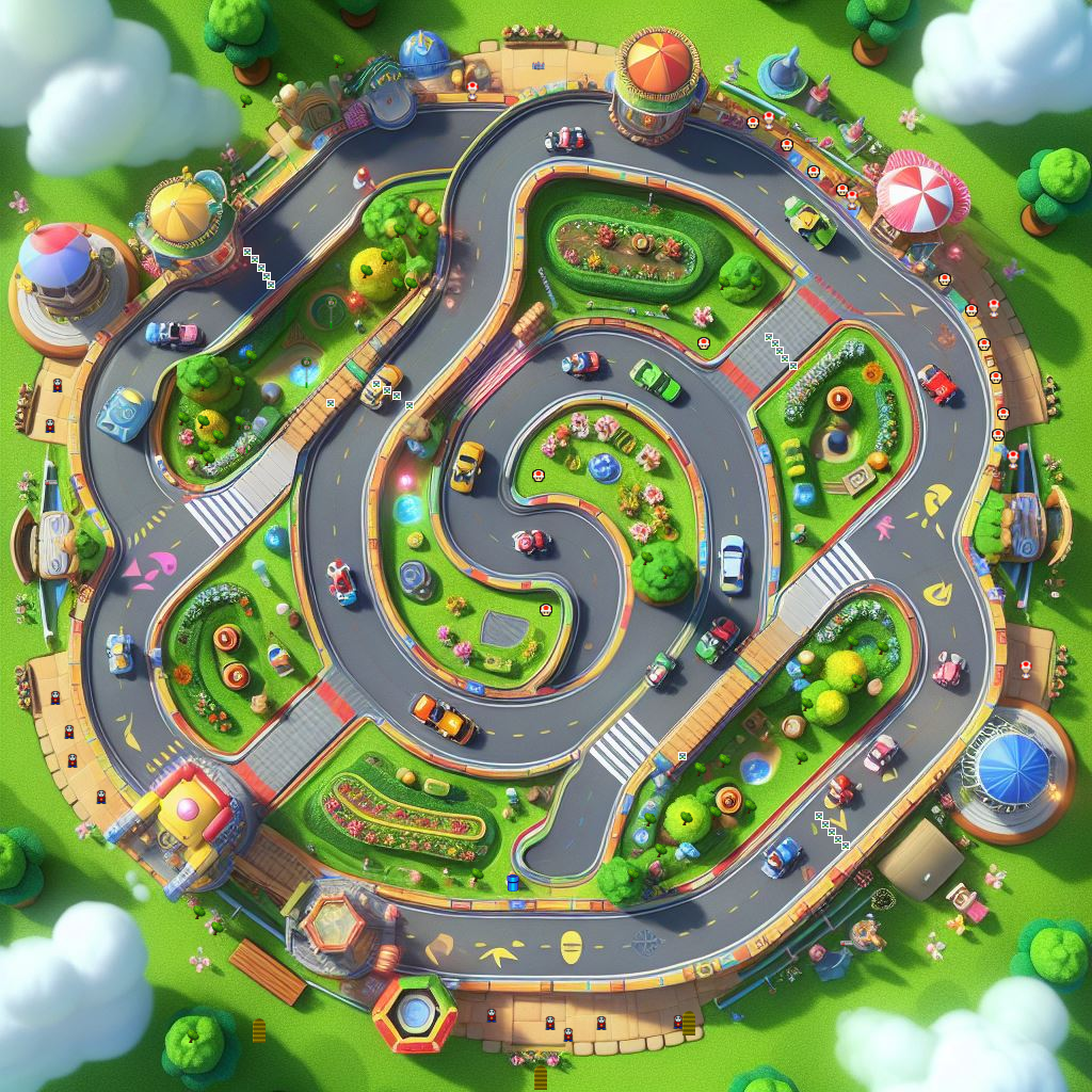 AI-generated Arena - Mario Kart PC