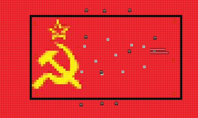 ussr flag 8 bit - Mario Kart PC