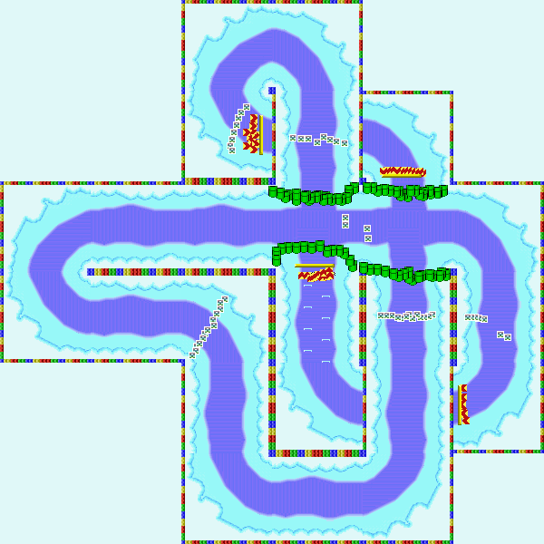 New York Minute 4 (GBA Snow Land formation) - Mario Kart PC