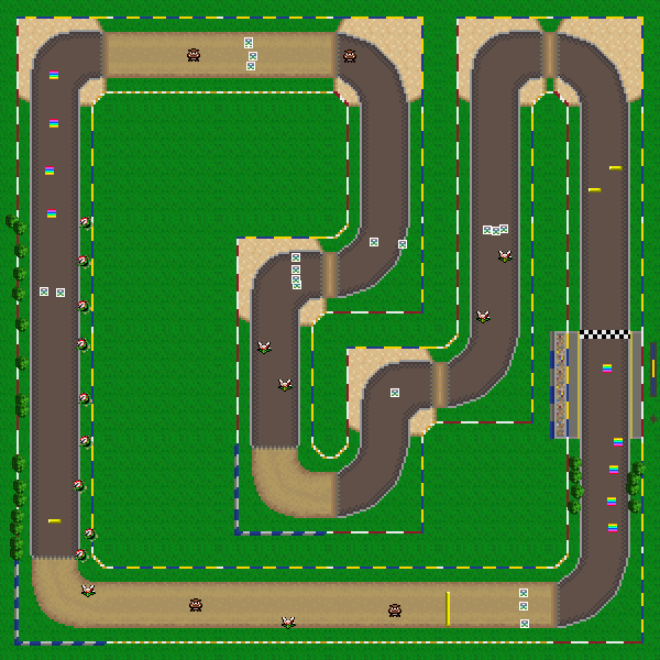 grassy lumps - Mario Kart PC