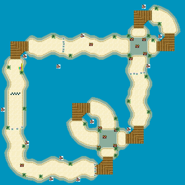 Side-stepper Island - Mario Kart PC