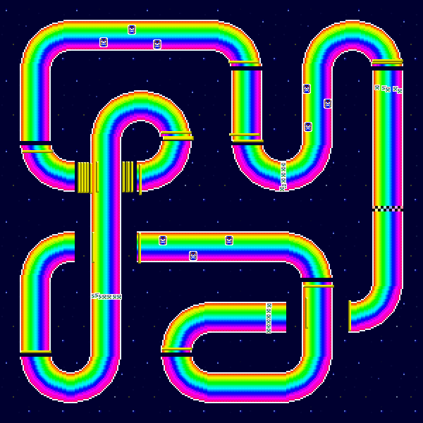 Jumping Rainbow Road - Mario Kart PC