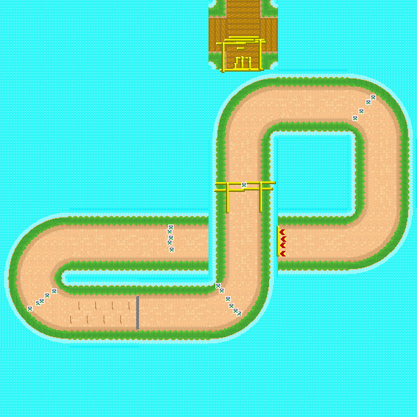 Japanese shrine (Focus on the center of the torii - Mario Kart PC