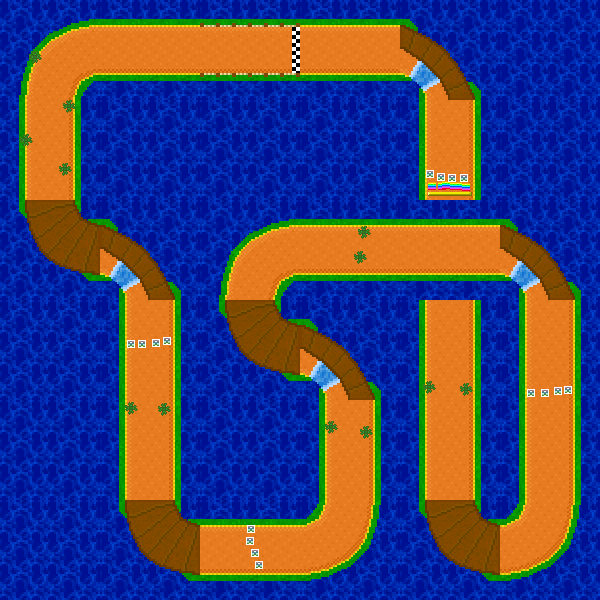 Yoshi's falls raceway - Mario Kart PC