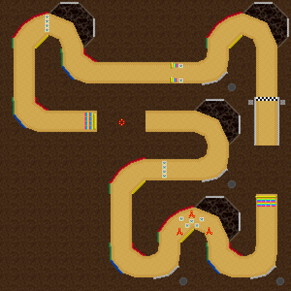 Fireball-Filled Wario Stadium - Mario Kart PC