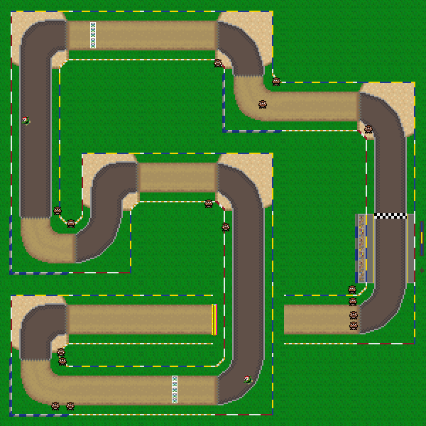 SNES Mario Circuit 2 DS - Mario Kart PC