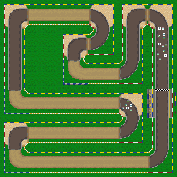 snes mario circuit 4 in DS - Mario Kart PC