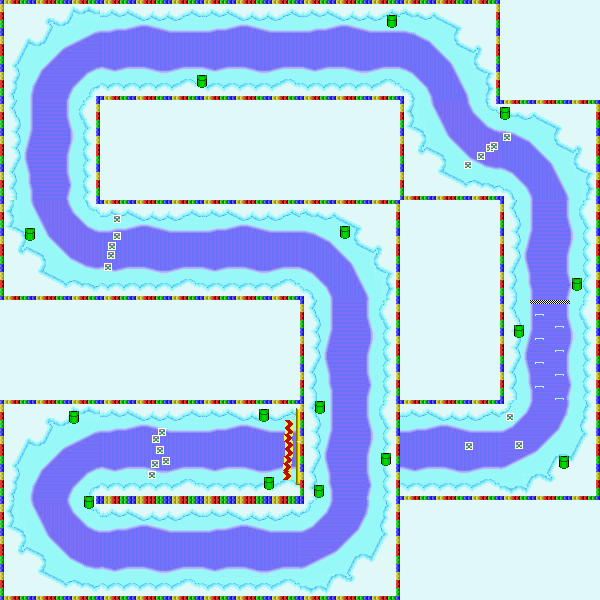 SNES mario circuit 2 winter version - Mario Kart PC