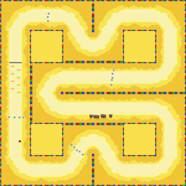 SNES mario circuit 3 desert version - Mario Kart PC