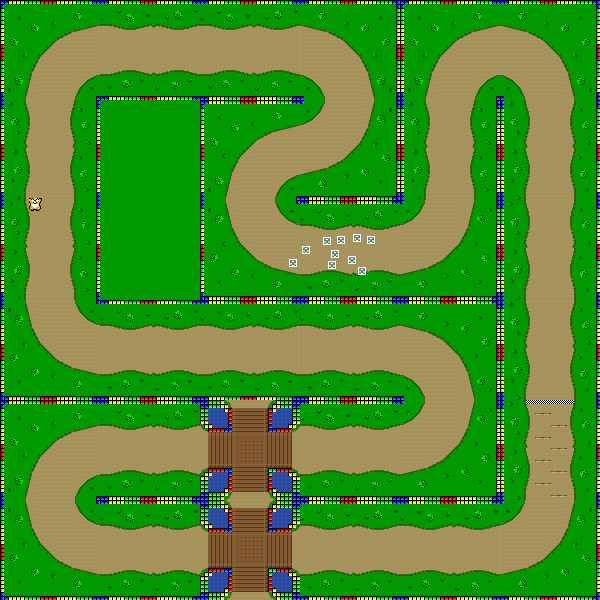 Snes Mario circuit 3 texture hack - Mario Kart PC