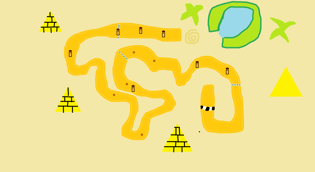 Desert pyramids - Mario Kart PC