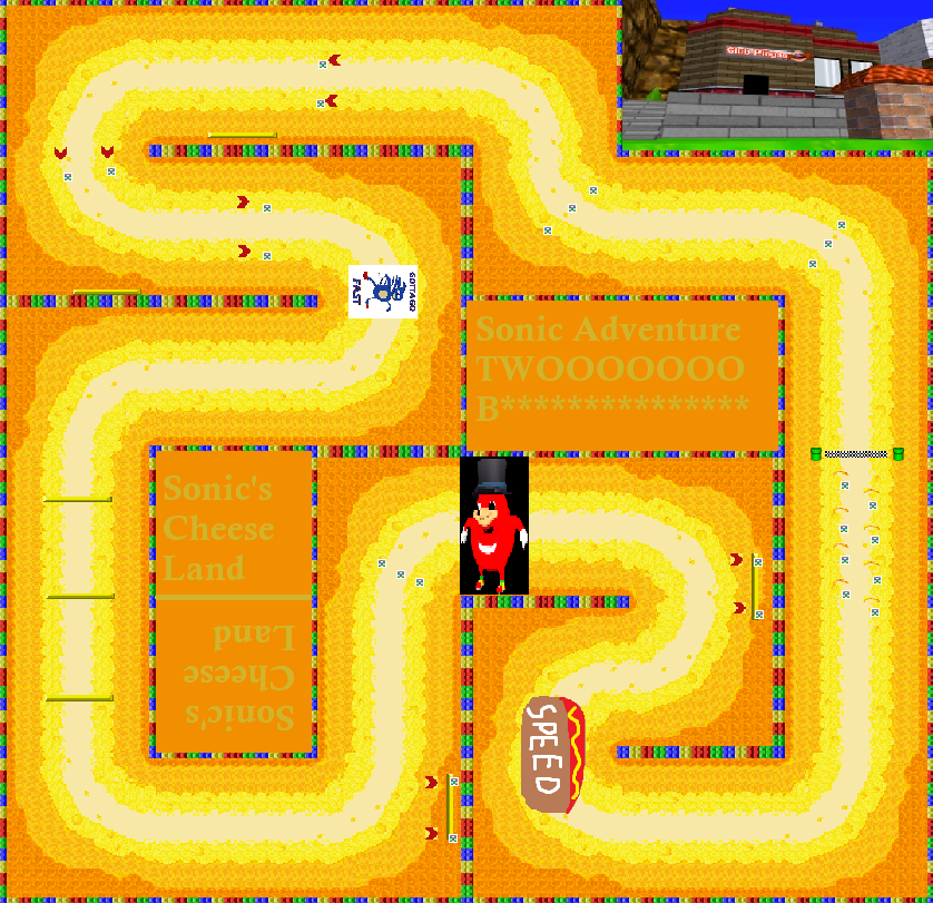 Sonic's Cheese Desert - Mario Kart PC