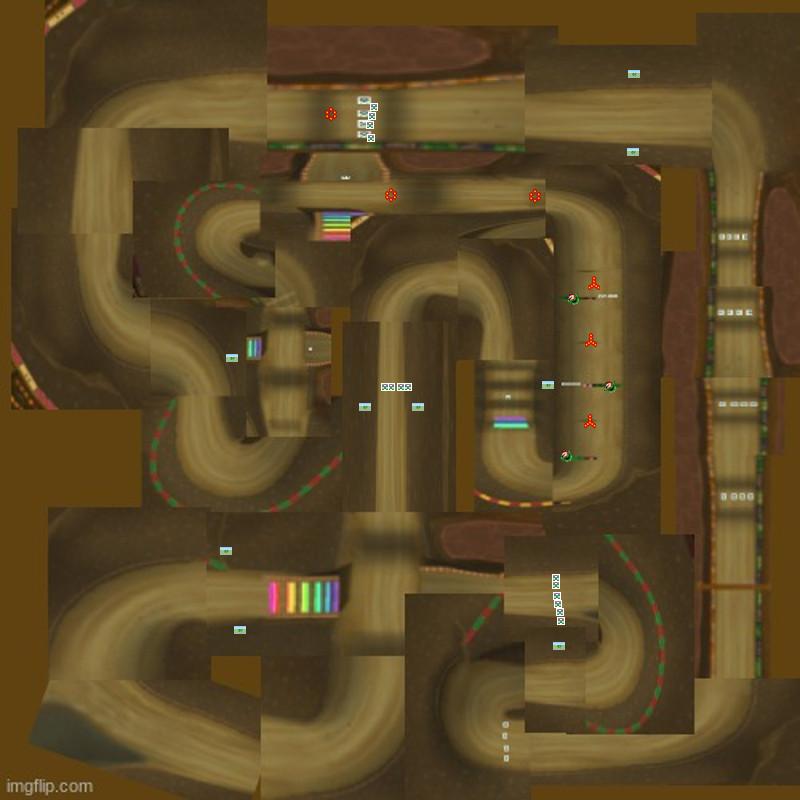 GCN Waluigi Stadium. But It's N64 Wario Stadium. - Mario Kart PC