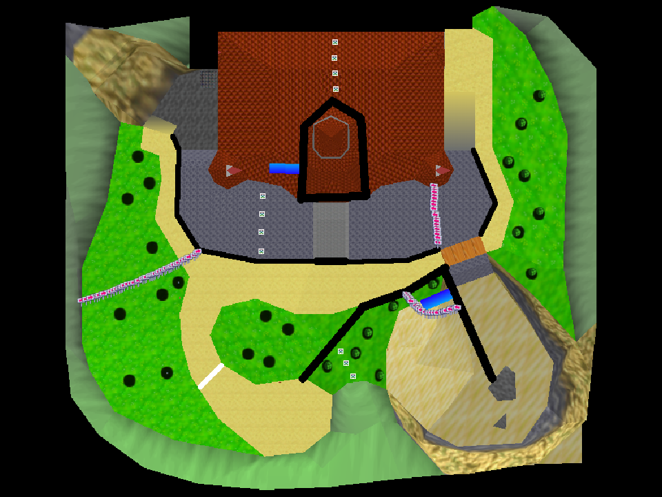 Castle Courtyard 2 - Mario Kart PC