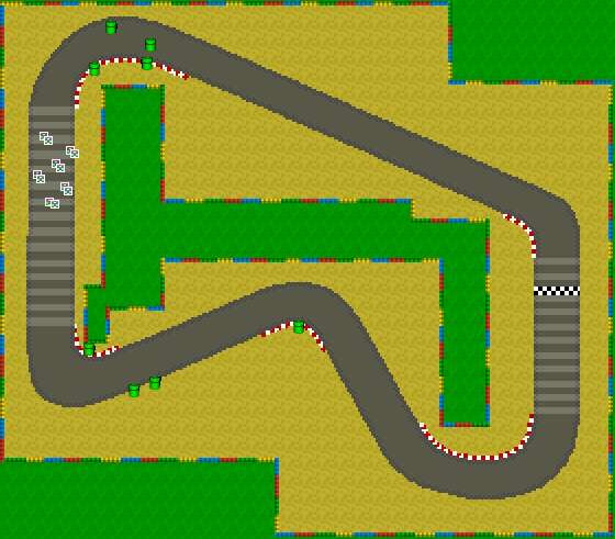 SNES Mario circuit 1 - Mario Kart PC