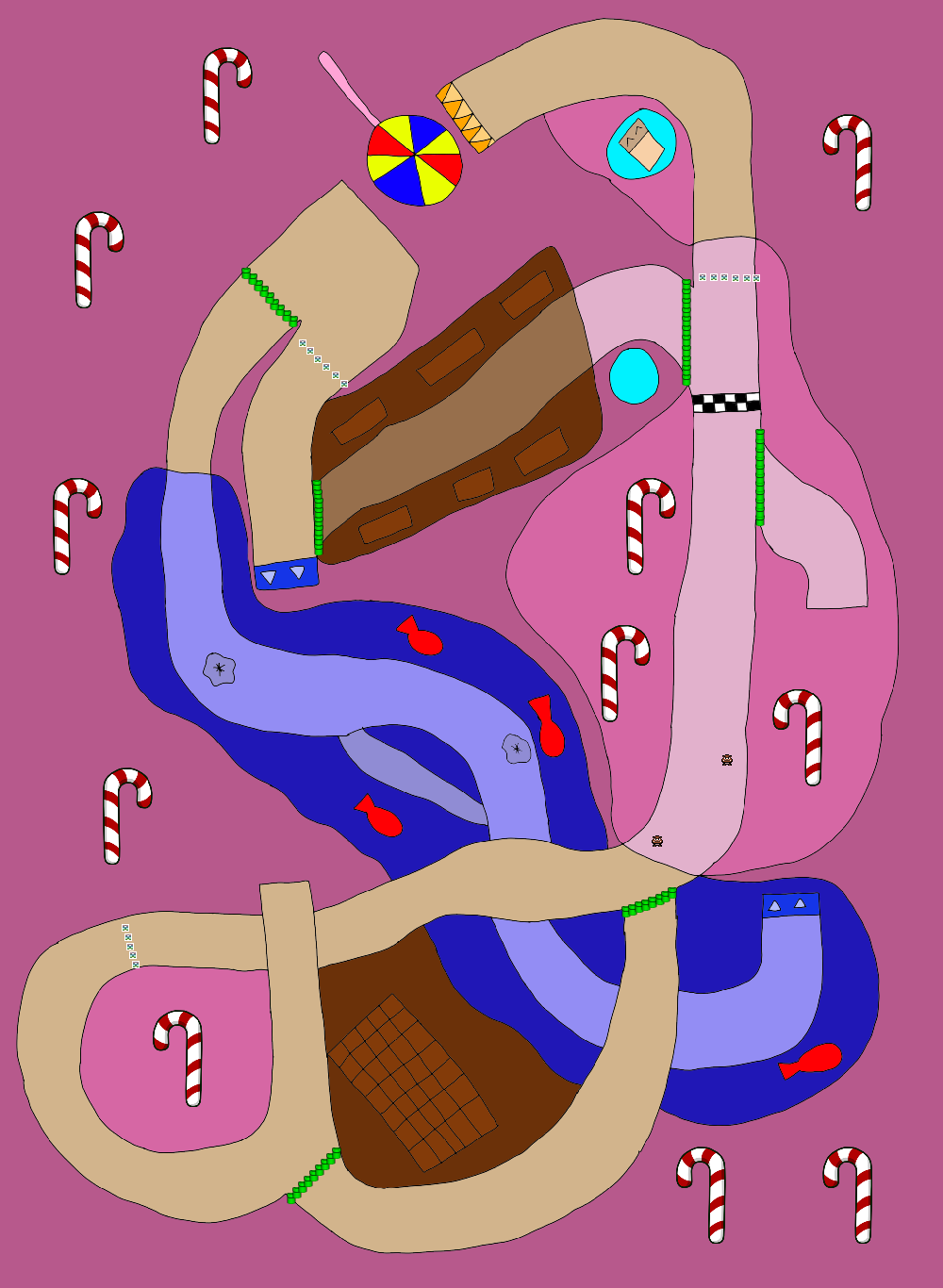 Candy Cane Lane - Mario Kart PC