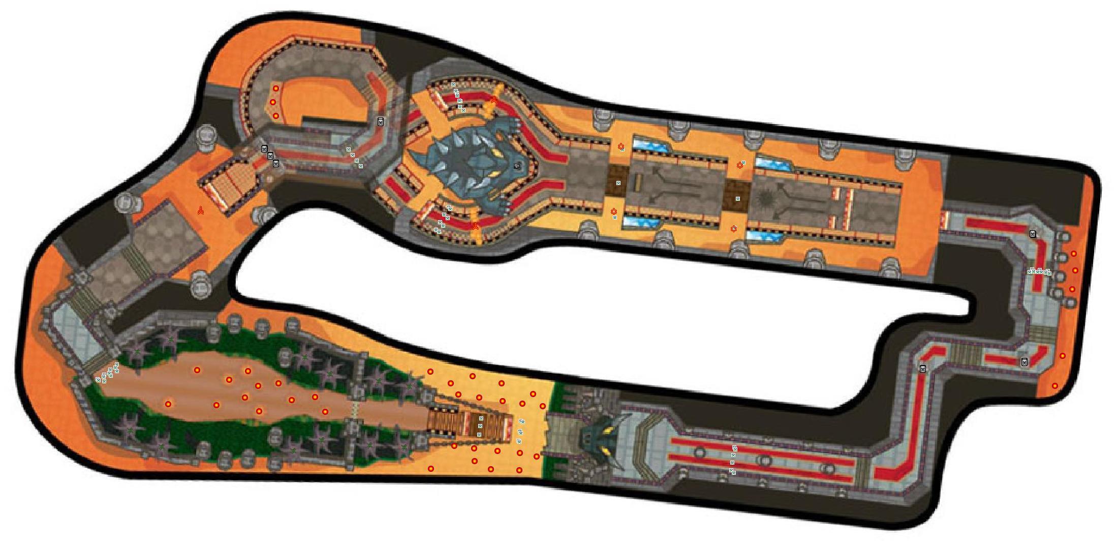 Bowser's Castle. - Mario Kart PC