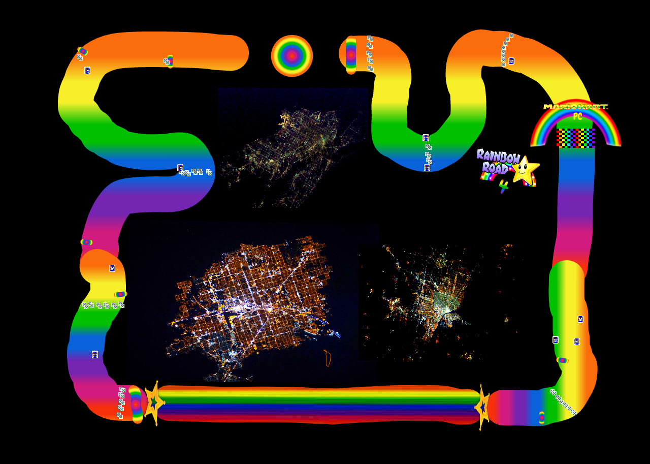 rainbow road - Mario Kart PC