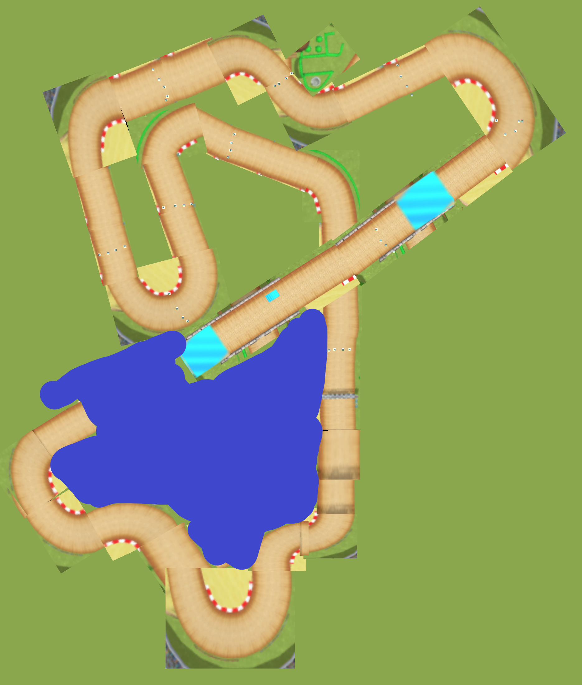 castle circuit, but it's n64 royal raceway - Mario Kart PC