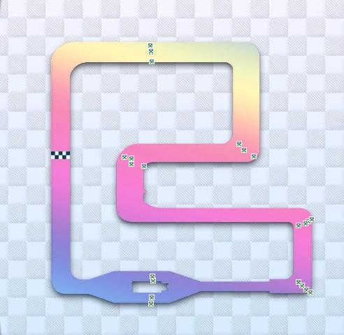 Rainbow road map - Mario Kart PC