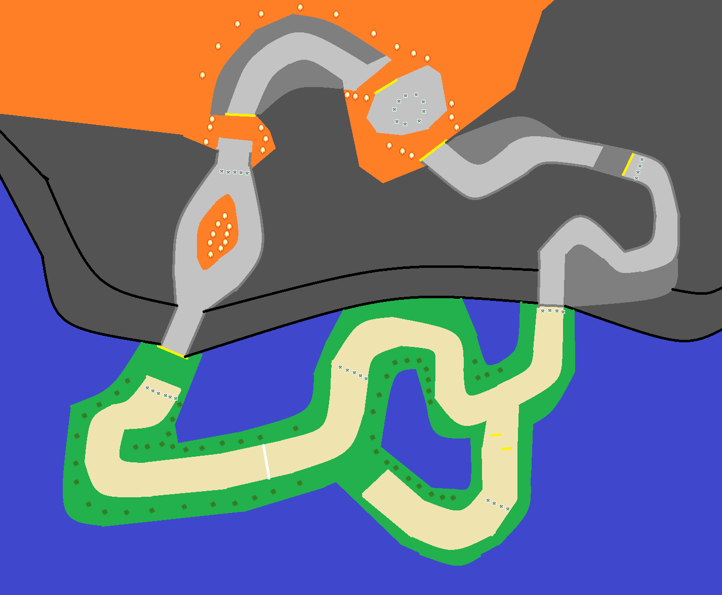 Lakeside Volcano - Mario Kart PC