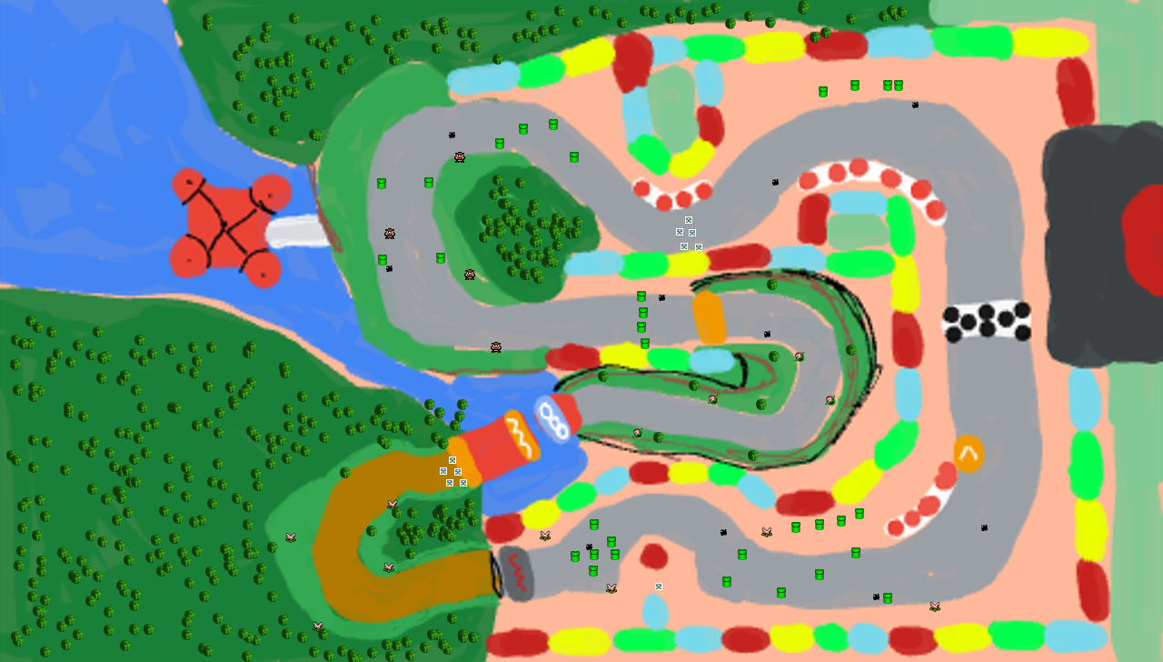 SNES Mario Circuit 4 Remastered R - Mario Kart PC