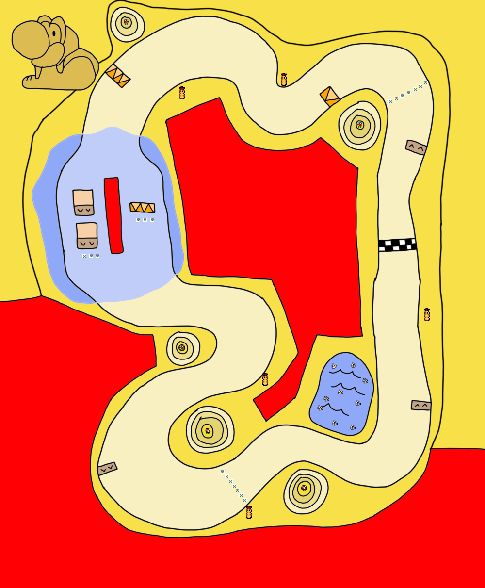 Yoshi Desert - Mario Kart PC