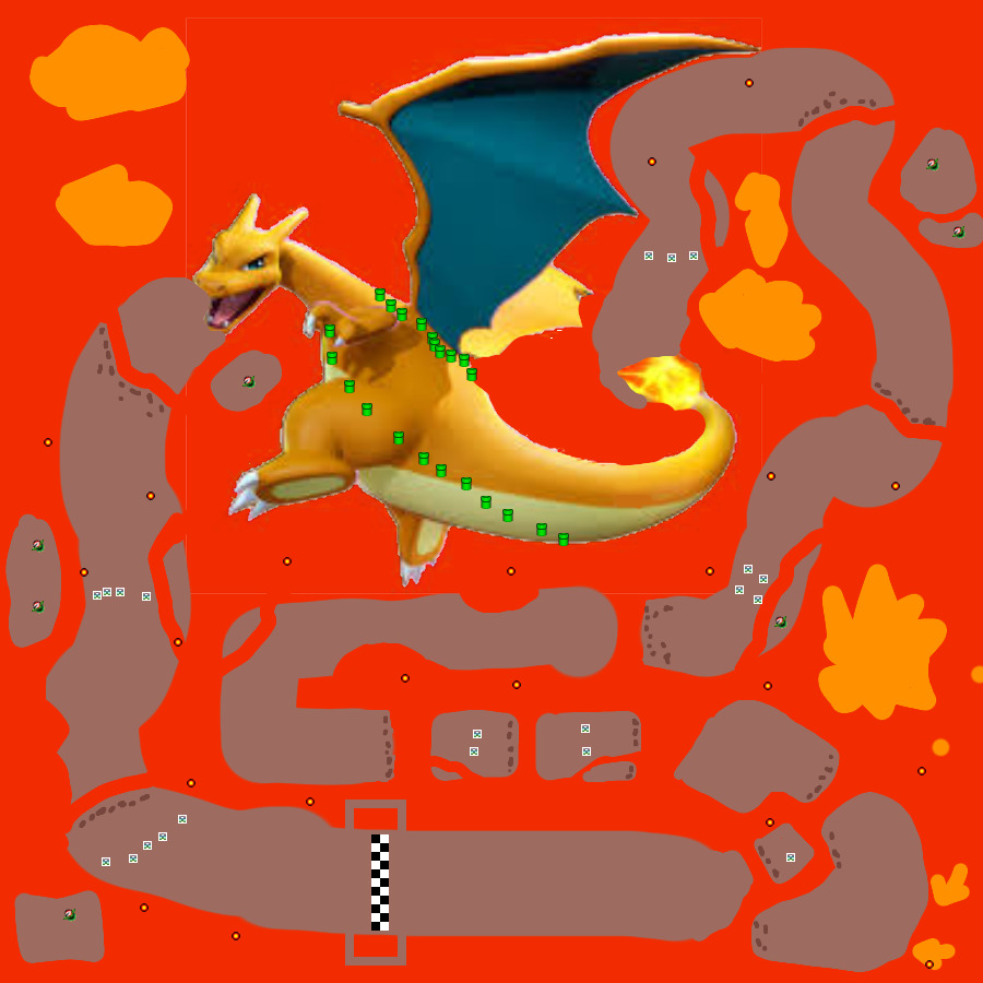 Charizard volcano - Mario Kart PC