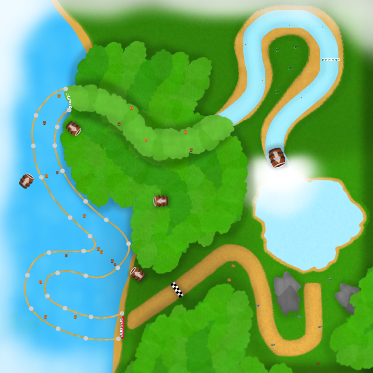 Barrel Blast Falls - Mario Kart PC