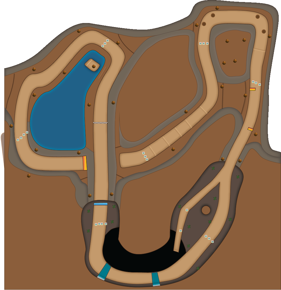 Choco Mountain In Night - Mario Kart PC