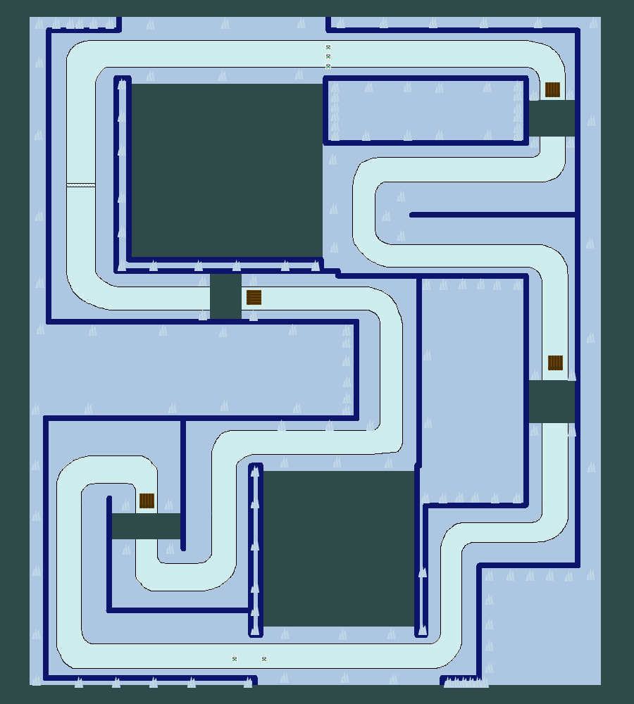 The Ice Cave Fortress - Ice Cave BoardWalk - Mario Kart PC