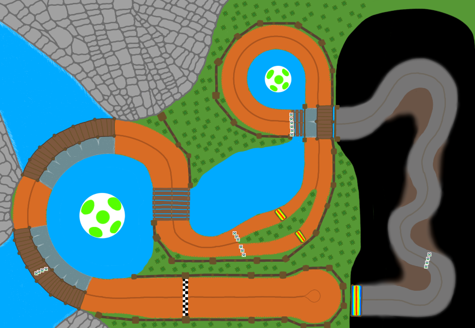 Yoshi Falls. [IMPROVED] - Mario Kart PC
