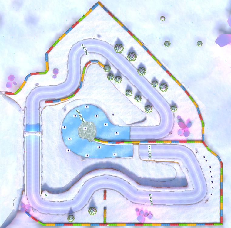 Snow land (with gap jumps!) - Mario Kart PC