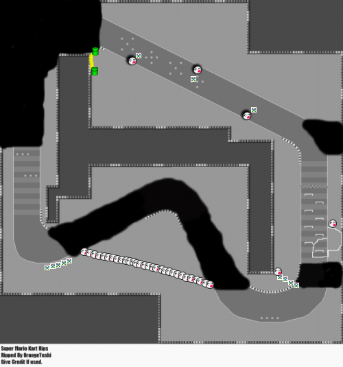 SNES Mario Circuit 1 Night Edition - Mario Kart PC