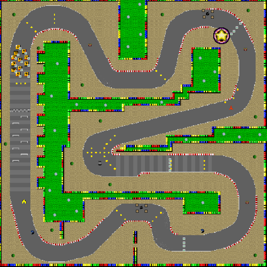SNES Mario Circuit 3 - Mario Kart PC