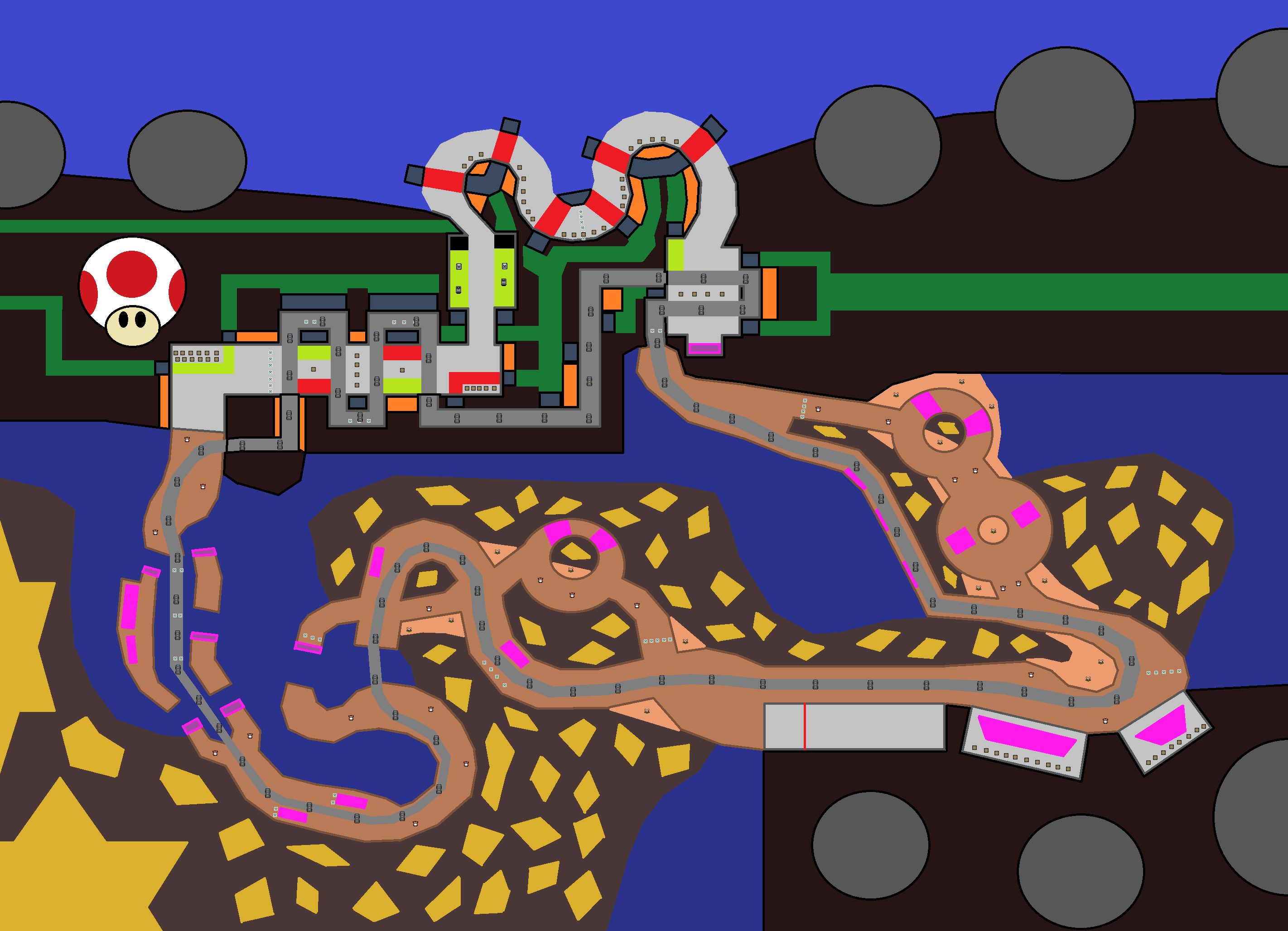Toad's Mining Facility - Mario Kart PC