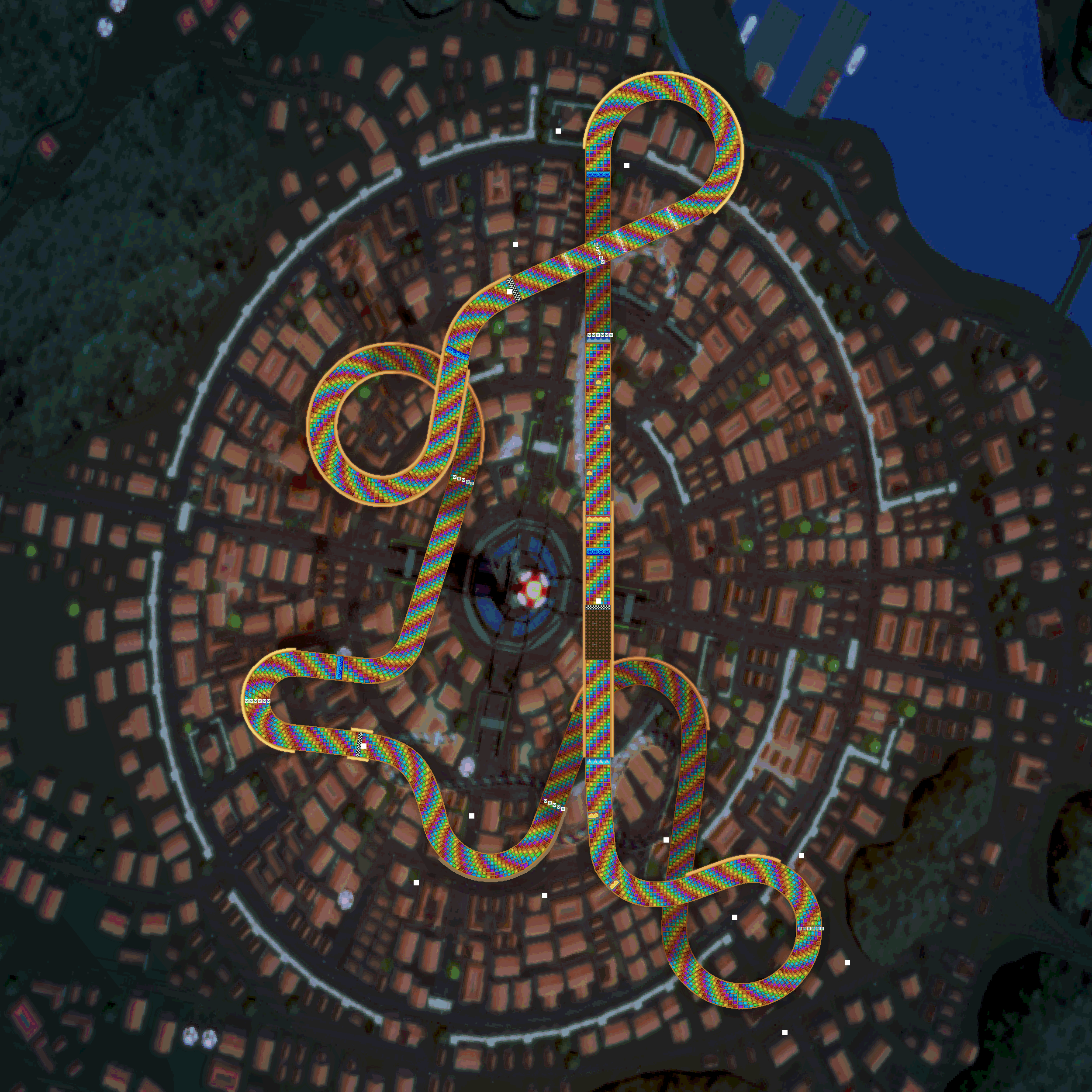 Rainbow Road (2 Laps) - Mario Kart PC