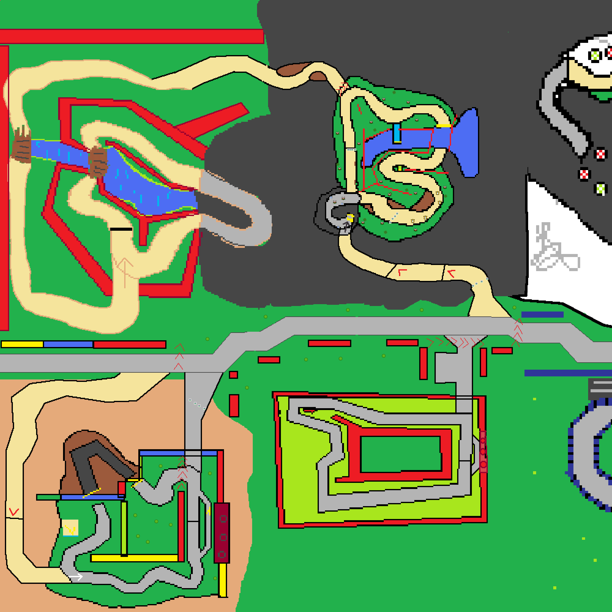 GBA mario circuit >> GBA riverside park - Mario Kart PC