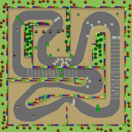 SNES mario circuit 4 - Mario Kart PC