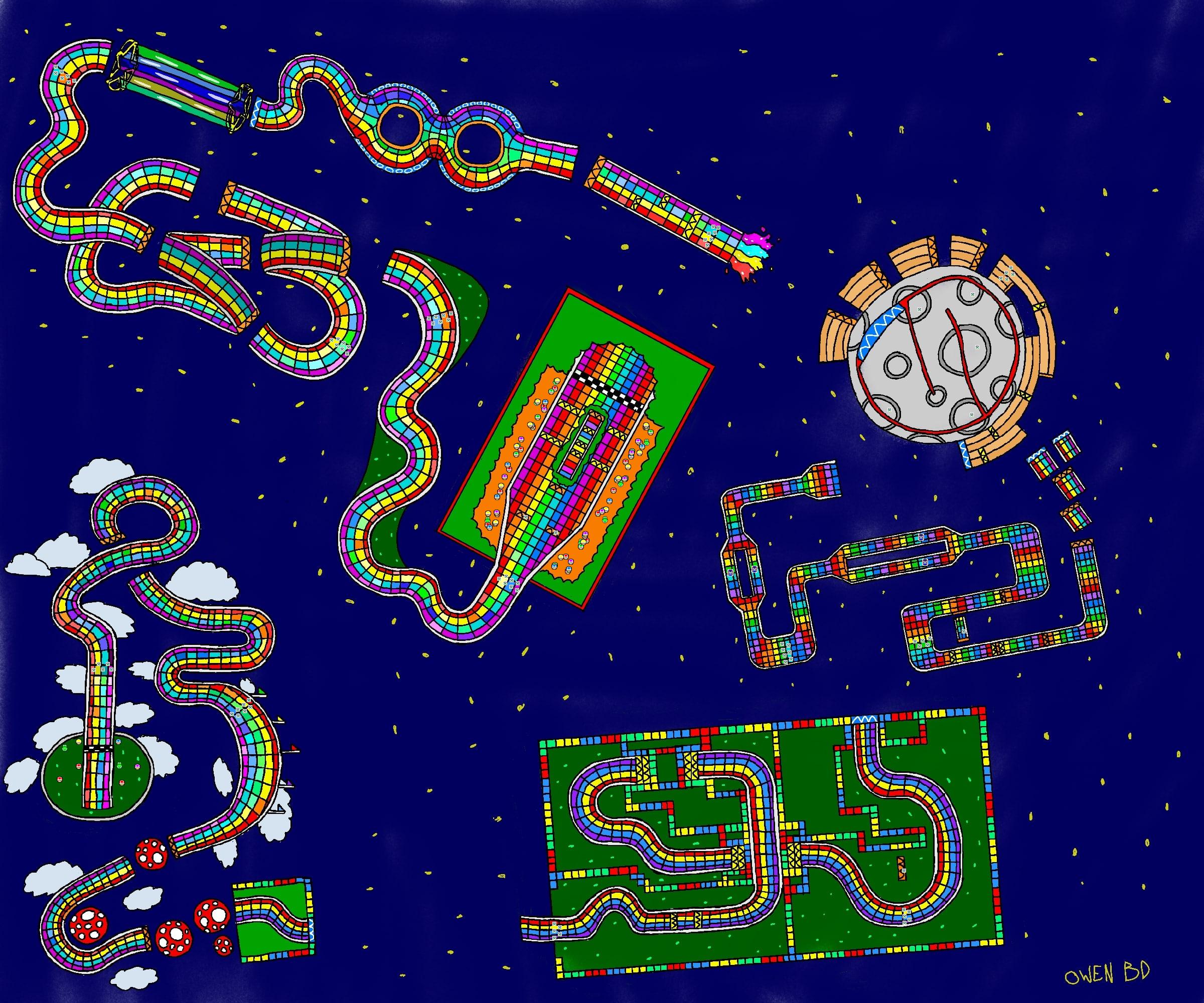 Rainbow road - Mario Kart PC