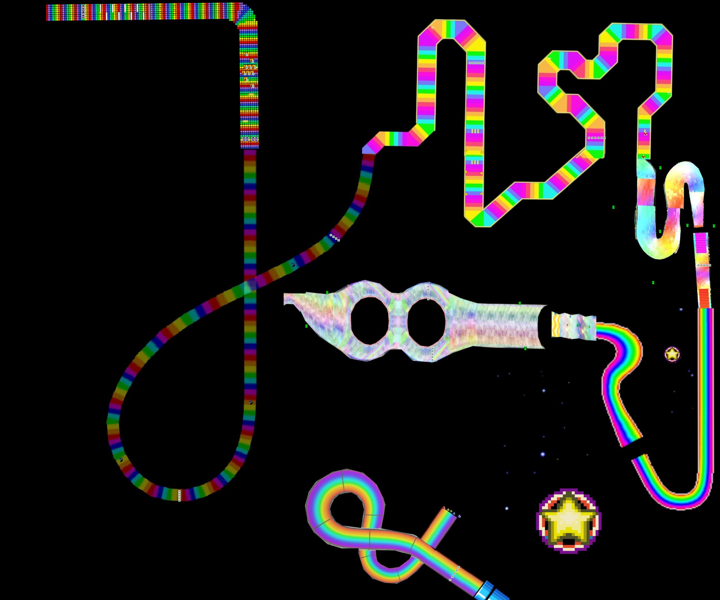 Rainbow Road Deluxe - Mario Kart PC