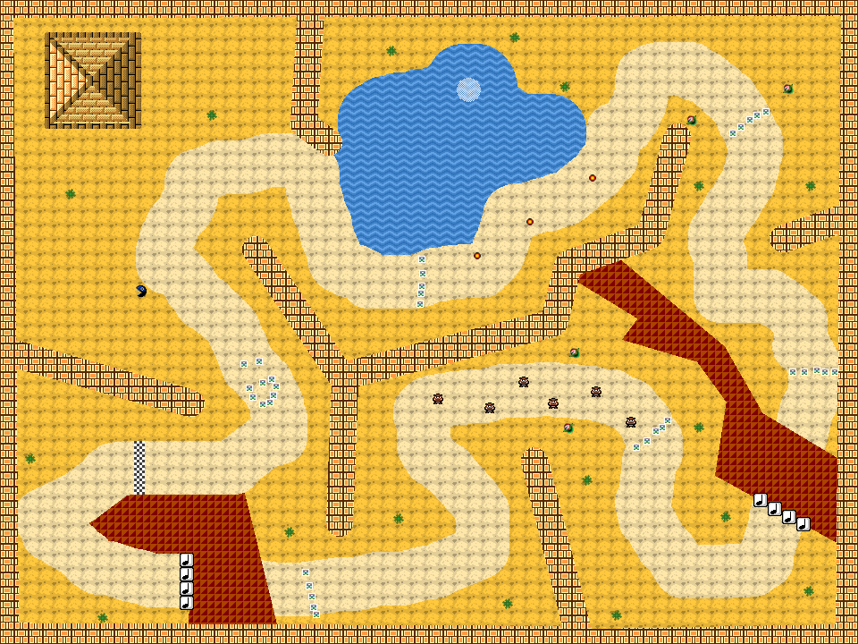 SMB3- Desert Land - Mario Kart PC