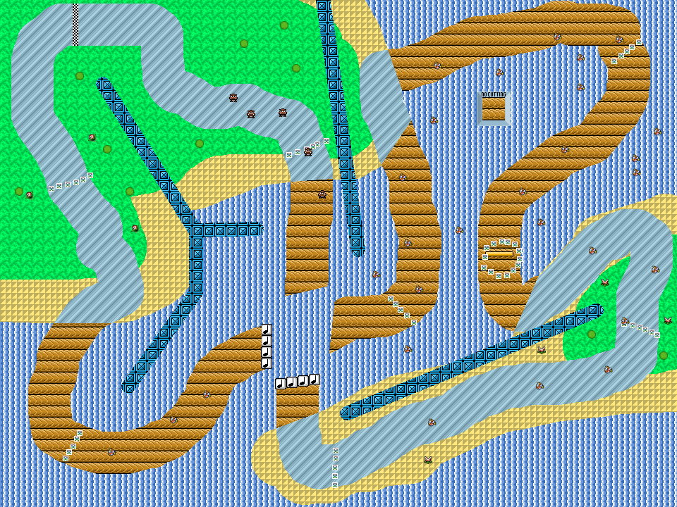 SMB3- Water Land - Mario Kart PC