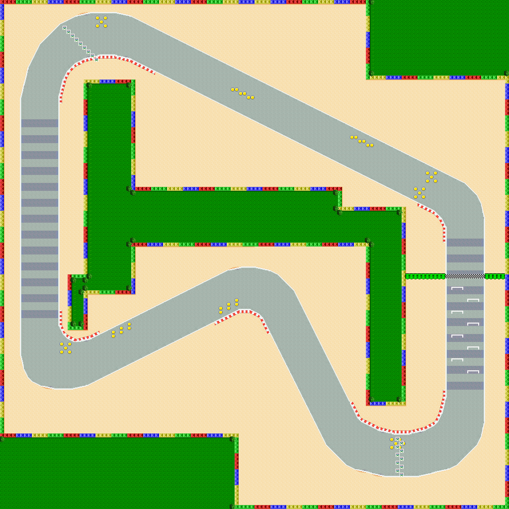 MKSC Mario Circuit 1 (SNES) - Mario Kart PC