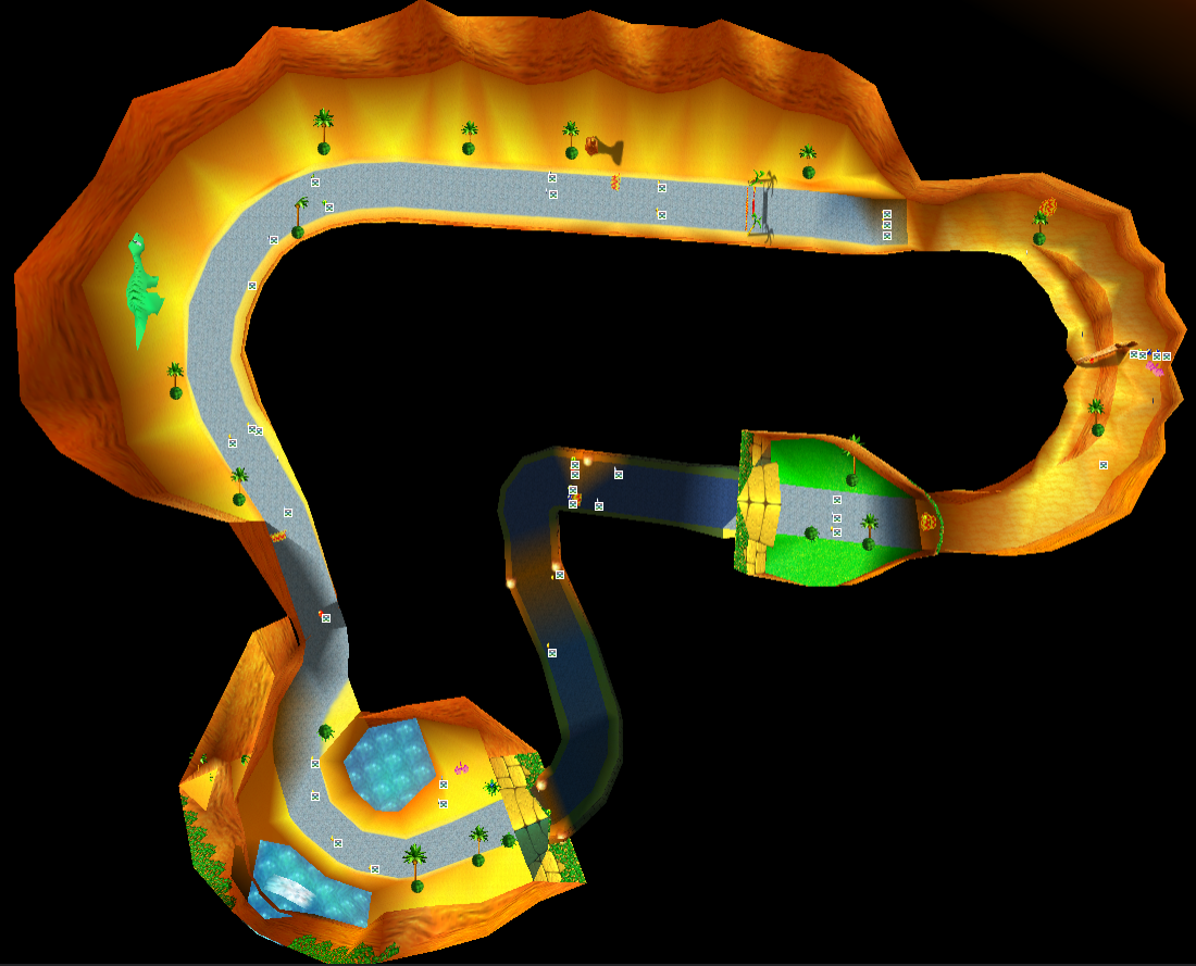 DKR Fossil Canyon - Mario Kart PC