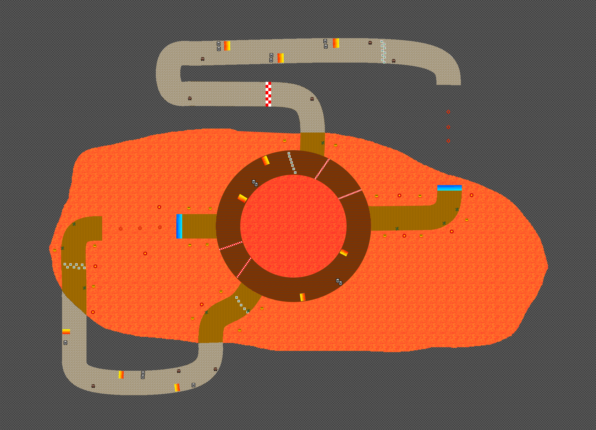 Mario Kart 1 (P) - Lava Lake's Volcano - Mario Kart PC