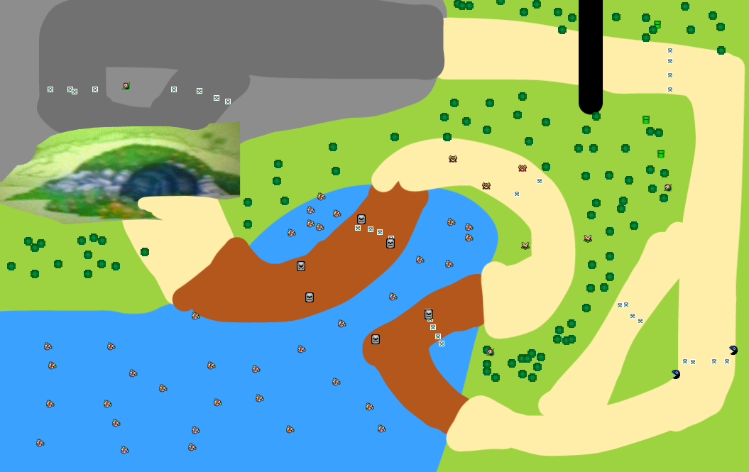 lake and cave 2 - Mario Kart PC