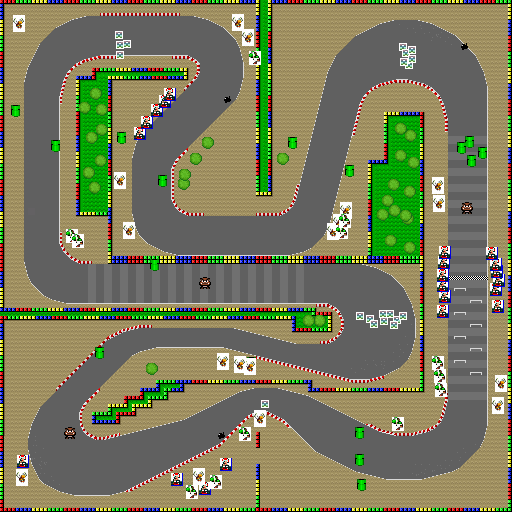 MKPC remake: SNES Mario Circuit 4 - Mario Kart PC