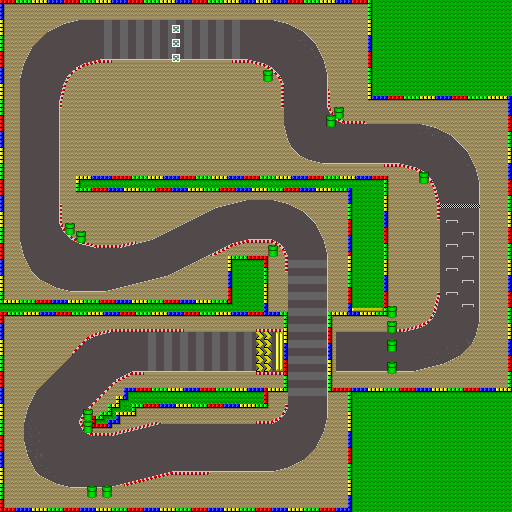 SMK Mario Circuit 2 - (Genesis Style) - Mario Kart PC