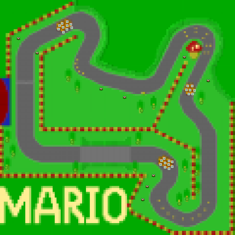 Mario raceway (Snes demake) - Mario Kart PC